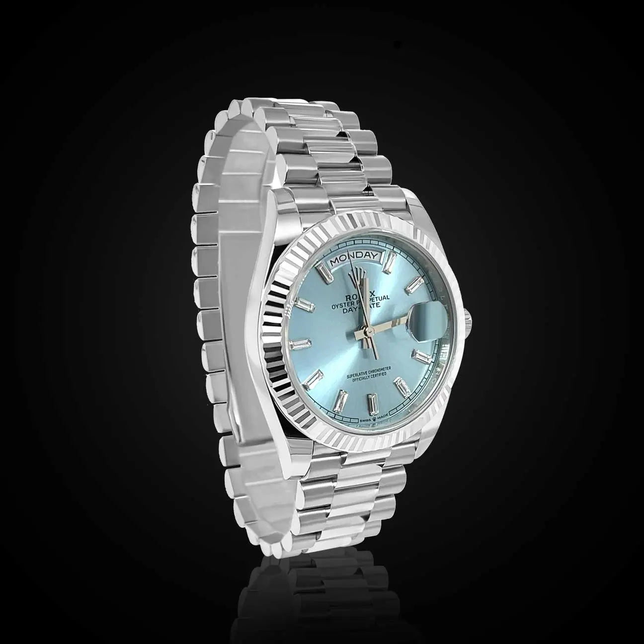 Rolex Day Date 36 mm Ice blue Dial 128236-0008 | Watch Cult – The Watch ...