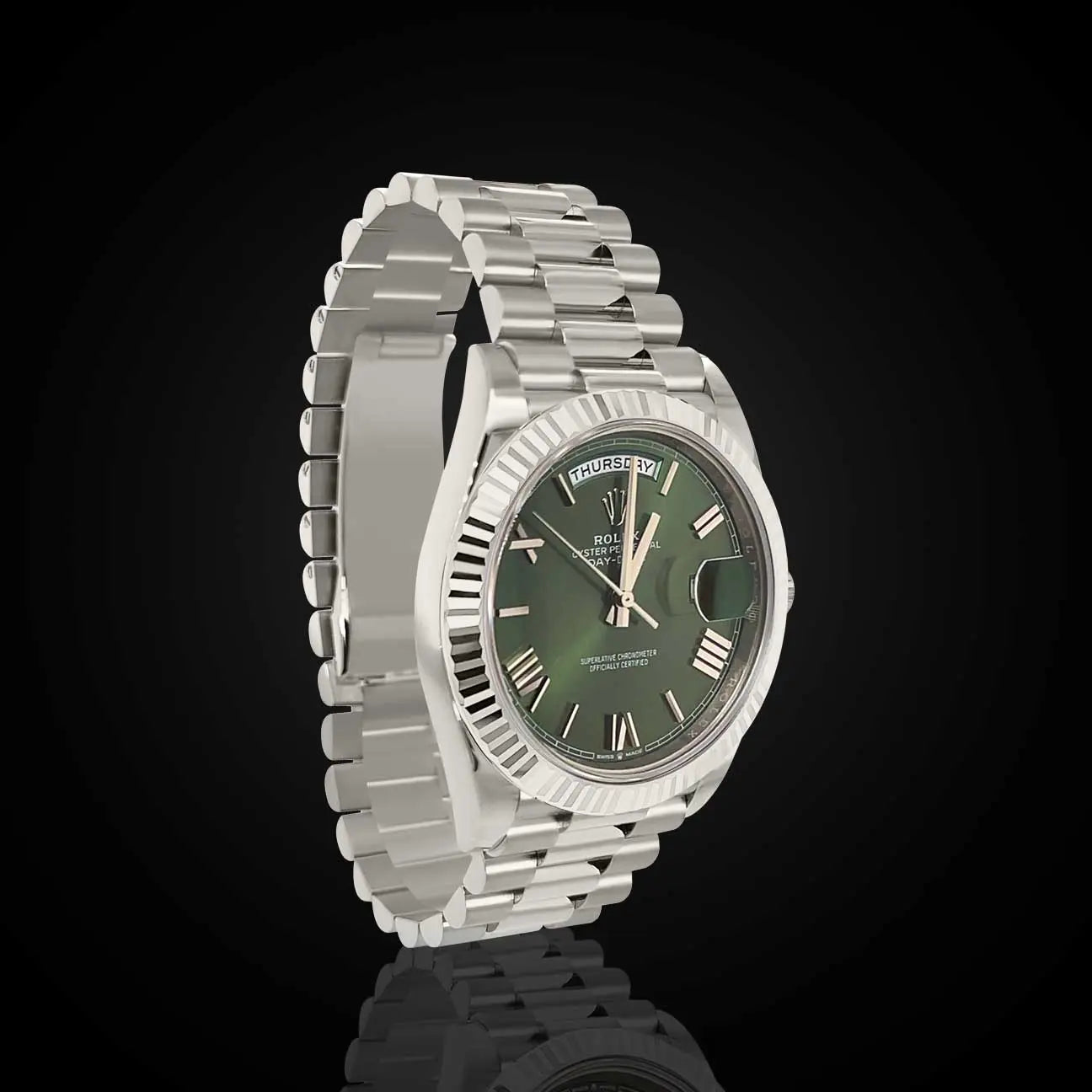 Rolex Day Date 40 mm Olive Green Dial 228239-0033 | Watch Cult – The ...
