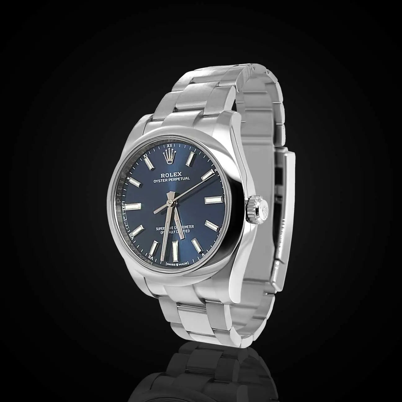 Rolex Oyster Perpetual 34 mm Blue Dial 124200-0003 | Watch Cult – The ...